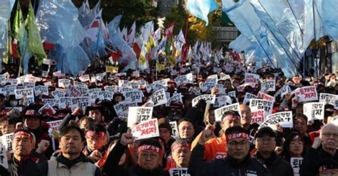 양대 노총 11만명 서울 도심 집결서울 시내 교통정체