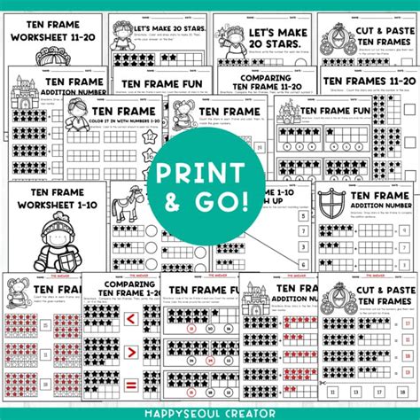 Fun And Engaging Ten Frames Math Worksheets By Happyseoul Creator Tpt