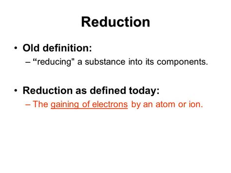 Reduction Definition