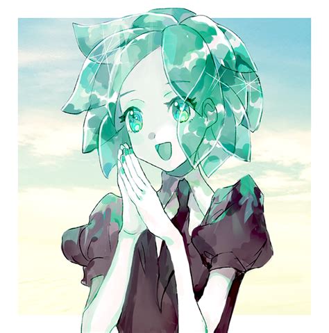 Safebooru 1other Androgynous Aqua Eyes Aqua Hair Colored Eyelashes