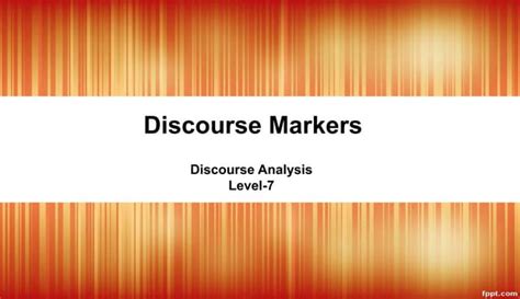 Discourse Markers Ppt