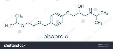 Bisoprolol Beta Blocker Drug Molecule Used Stock Vector Royalty Free 770815105 Shutterstock
