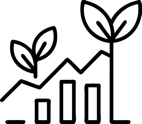 Business Chart Made Of Leaves With Bokeh Background 55404526 Vector Art
