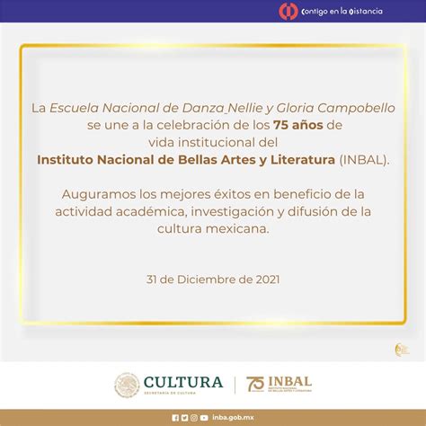 La Escuela Nacional De Danza Nellie Y Gloria Campobello Felicita Al