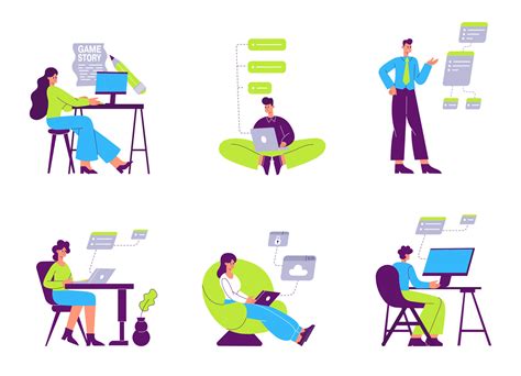 Programmers Web Software Engineers And Game Designers 48686139 Vector Art At Vecteezy