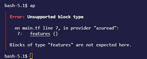 Provider Features Block Conflict · Issue 933 · Hashicorpterraform