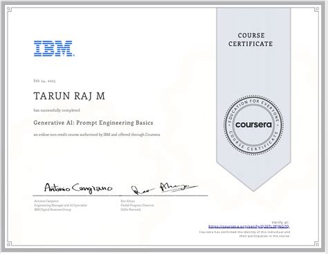 Promptengineering Ibm Ai Learningjourney Certification Tarun Raj M