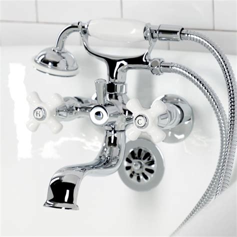 Kingston Ks225pxc Three Handle 2 Hole Tub Wall Mount Clawfoot Tub