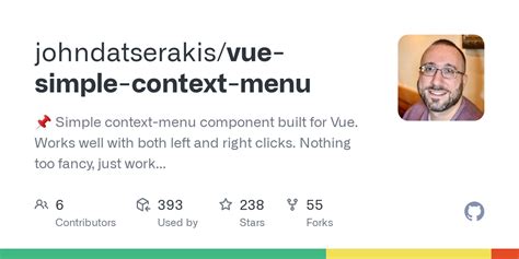 Github Johndatserakisvue Simple Context Menu 📌 Simple Context Menu Component Built For Vue