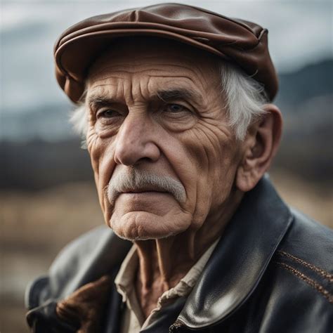 Premium Ai Image A 90 Years Old Romanian Old Mans Portrait Wrinkled