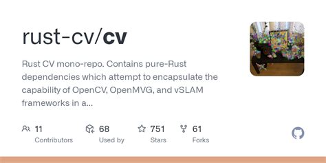 GitHub Rust Cv Cv Rust CV Mono Repo Contains Pure Rust Dependencies Which Attempt To