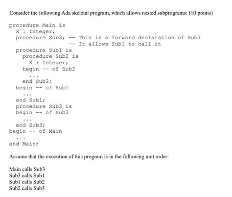 Solved A Assuming Static Scoping In The Following