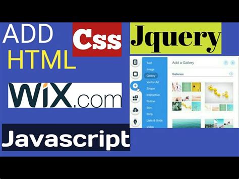 how to add custom html and jquery code into wix website