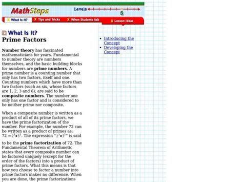Lesson Plan On Prime Factorization