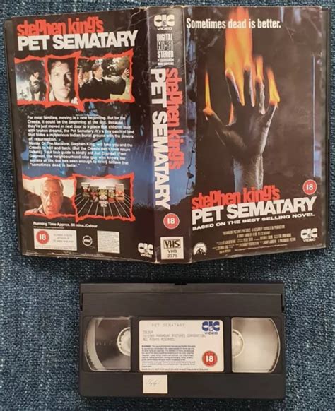 PET SEMATARY STEPHEN King Vhs Video Tape Cassette 1989 Paramount