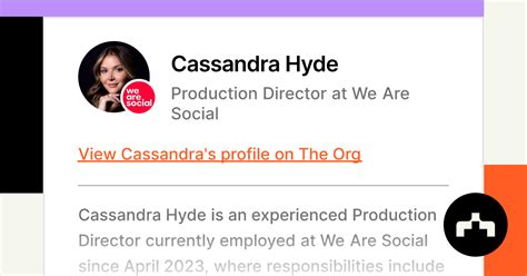 Cassandra Hyde Production Director At We Are Social The Org