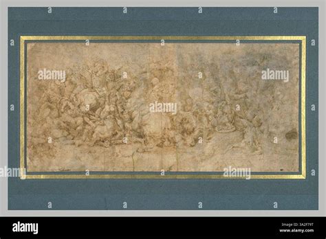 This Copy After Raphael Presents An Ancient Battle Scene With Infantry