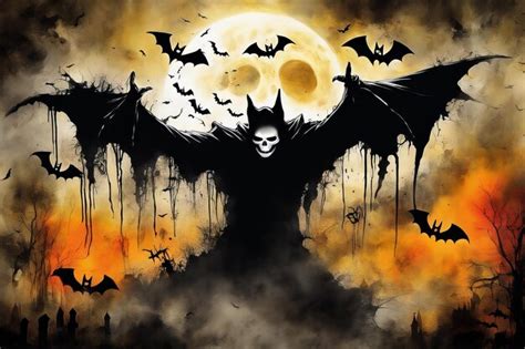 Premium Photo Scary Halloween Background Created With Generative Ai