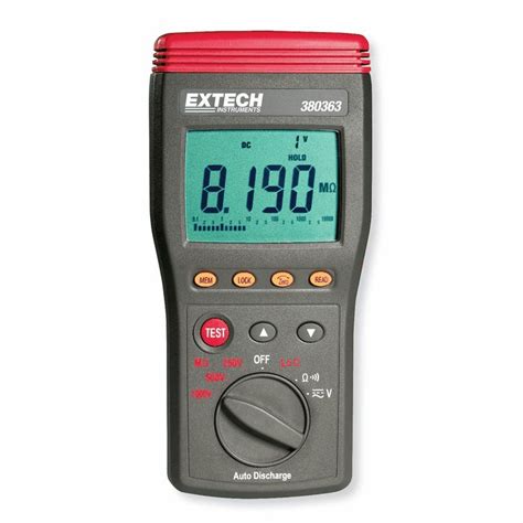 Extech 380363 Digital Insulation Tester Hi Volt 250 500 1 000v From