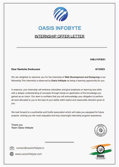 deeksha sonkusare on linkedin oasisinfobyte webdevelopment