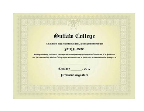 Blank College Degree