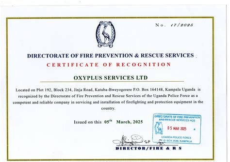 Our Certifications Oxyplus Services Ltd