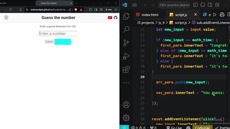 tapabrata paul on linkedin guess the number web dev javascript