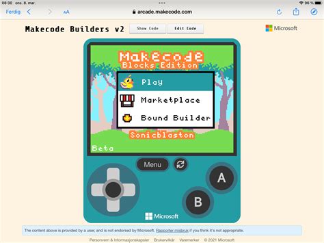 Makecode Builder 21 By Sonicblaston Arcade Microsoft Makecode