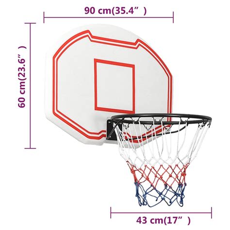 Tabela De Basquetebol X X Cm Polietileno Branco Loja Sitio Da Magia