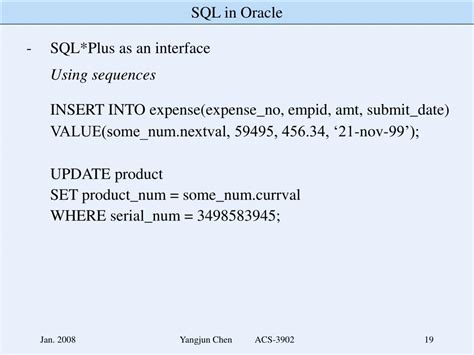 Ppt Outline Sql In Oracle Oracle Database System Architecture
