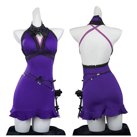 Sex Doll Cosplay Outfit Final Fantasy Tifa Purple Dress ️ Bsdoll