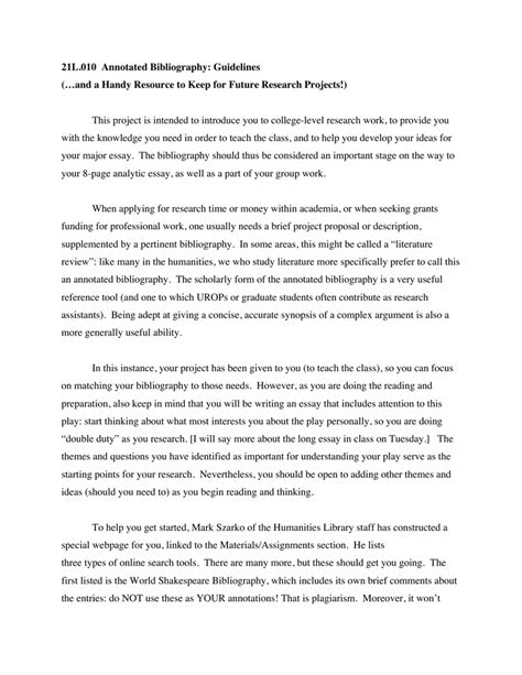 21l 010 Annotated Bibliography Guidelines