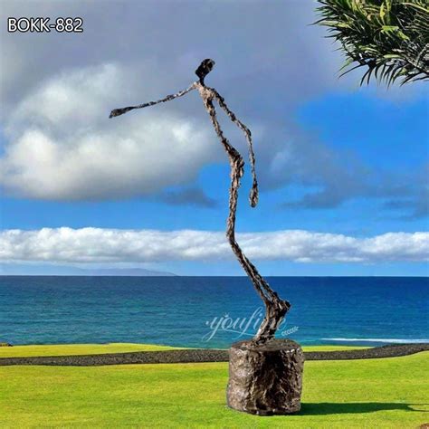 Giacometti Style Bronze Tall Skinny Man Sculpture
