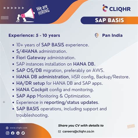Cliqhr Recruitment Services On Linkedin Sapbasis Sapjobs