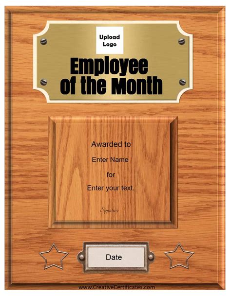 Employee Of The Month Free Printable Paper