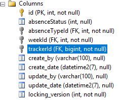 Hibernate Cannot Insert The Value Null Into Column Trackerid Table