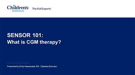Sensor 101 What Is CGM Therapy YouTube