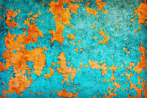 Abstracte Textuur Muur Die Met Gepelde Verf Wordt Behandeld Stock