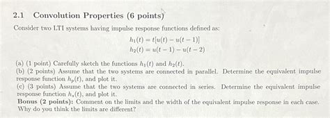 Solved 21 ﻿convolution Properties 6 ﻿pointsconsider Two