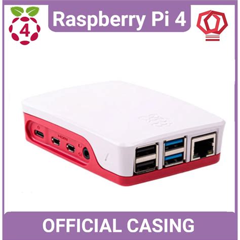 Jual Casing Raspberry Pi 4 Official Merah Putih Case Box Enclosure
