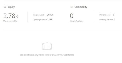 Zerodha Dashboard Intraday Trading Stock Market Equity