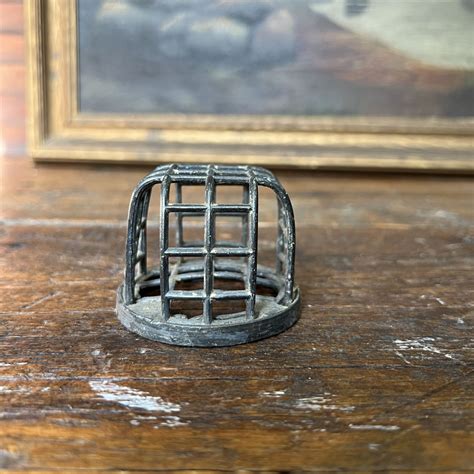 Small Hard Cage Metal Dazey Flower Frog Holder The Junk Parlor