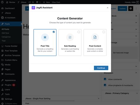 Jegai Assistant Jegtheme Support And Documentation