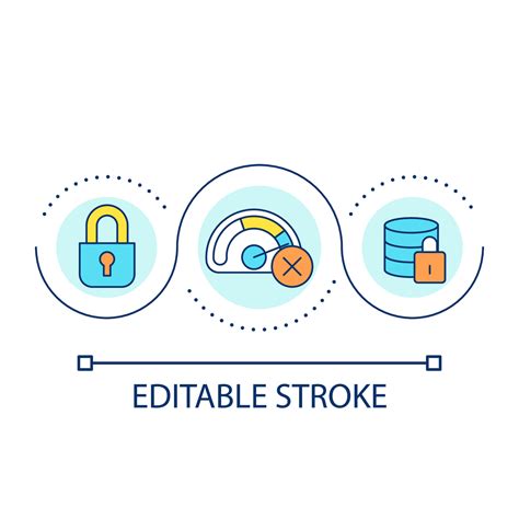 Database Management Loop Concept Icon Blocked Access Overload Data Storage Information