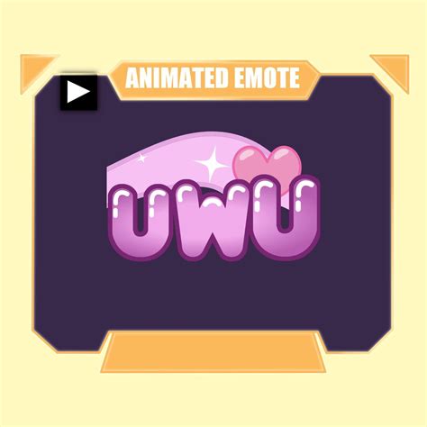 Animated And Static Uwu Text Emote For Twitch Discord Youtube Etsy