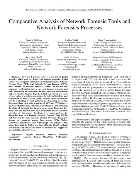 Pdf Comparative Analysis Of Network Forensic Tools And Network