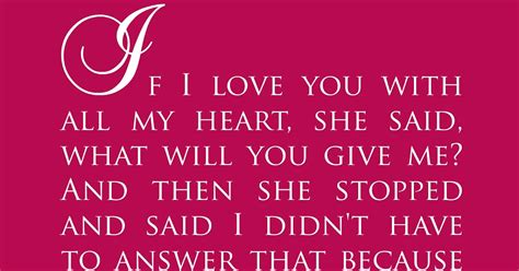 My Beautiful Words If I Love You With All My Heart