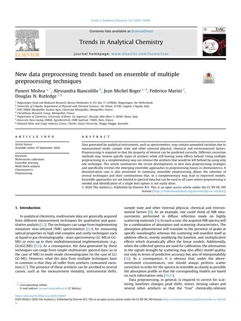Pdf New Data Preprocessing Trends Based On Ensemble Of Multiple Preprocessing Techniques