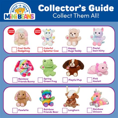 Build A Bear Mini Beans Rainbow Unicorn Plush Build A Bear®
