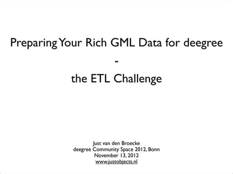 Stetl Preparing Rich Gml Data For Deegree The Etl Challenge Pdf